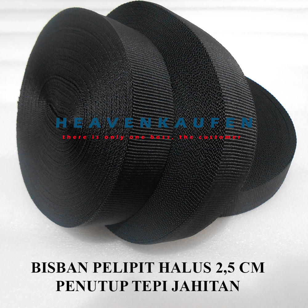Bisban Pelipit Halus Bungkus Penutup Tepi Jahitan Lebar 2,5 cm Warna ...