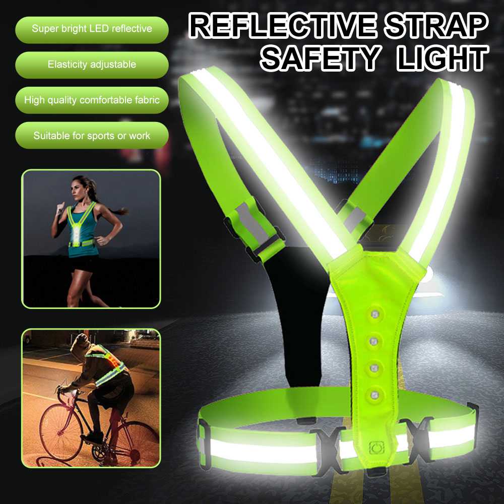 NOKIN Rompi Tali Reflektif Sabuk Keselamatan LED Reflective Vest ...