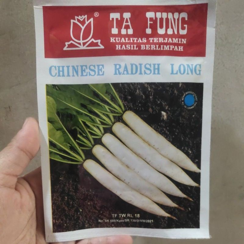 Benih Lobak Chinese Radish Long 20gr (1.300 Biji) Benih Lobak Ta Fung ...