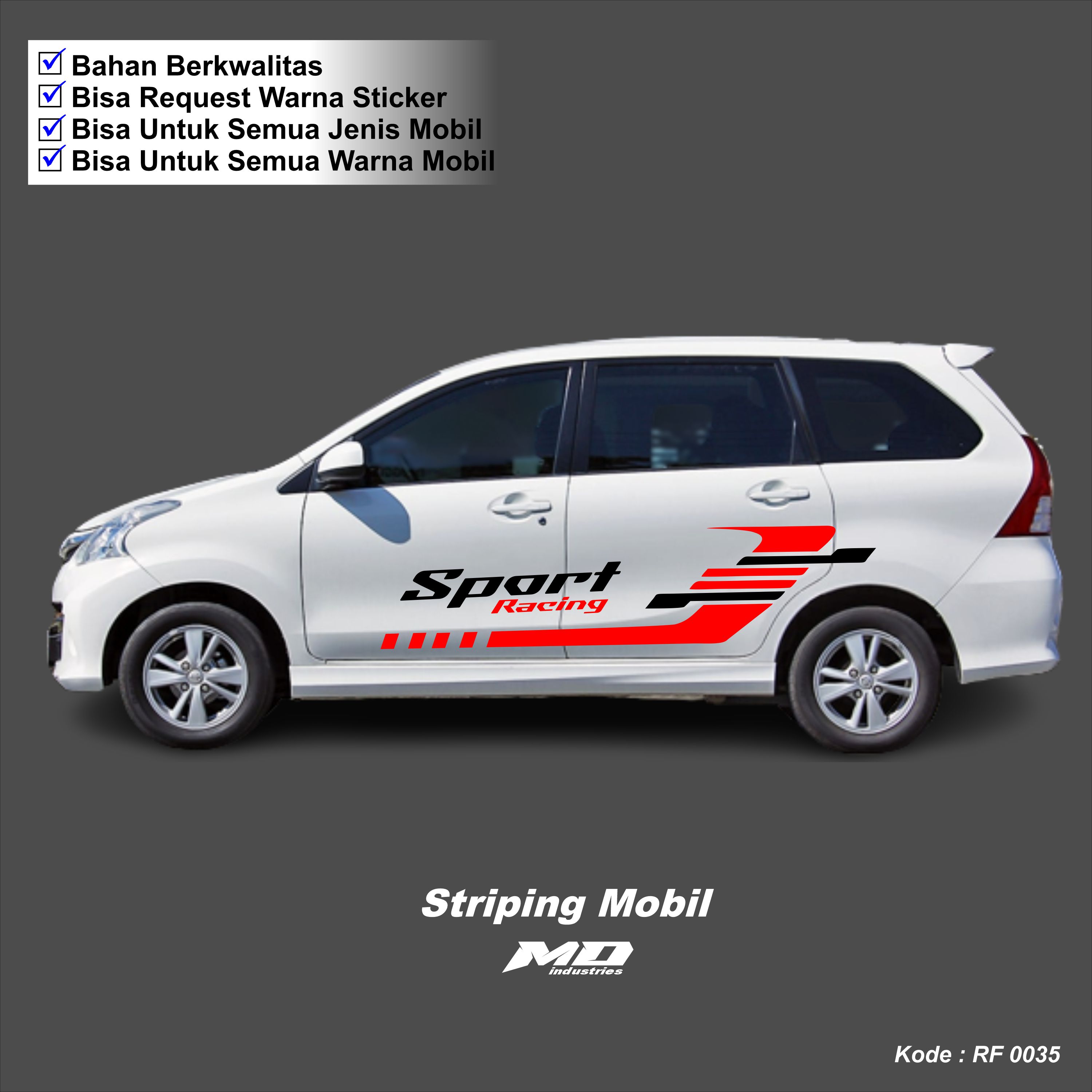 Striping Mobil Toyota Avanza - Daihatsu Xenia Toyota Rush - Daihatsu ...