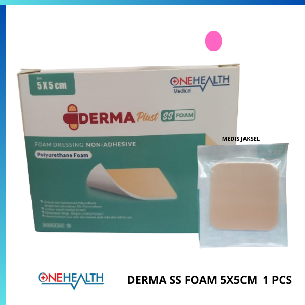 Dermaplast SS Foam 5x5cm Plester Luka Plesterin Dressing Non Adhesive 1 ...