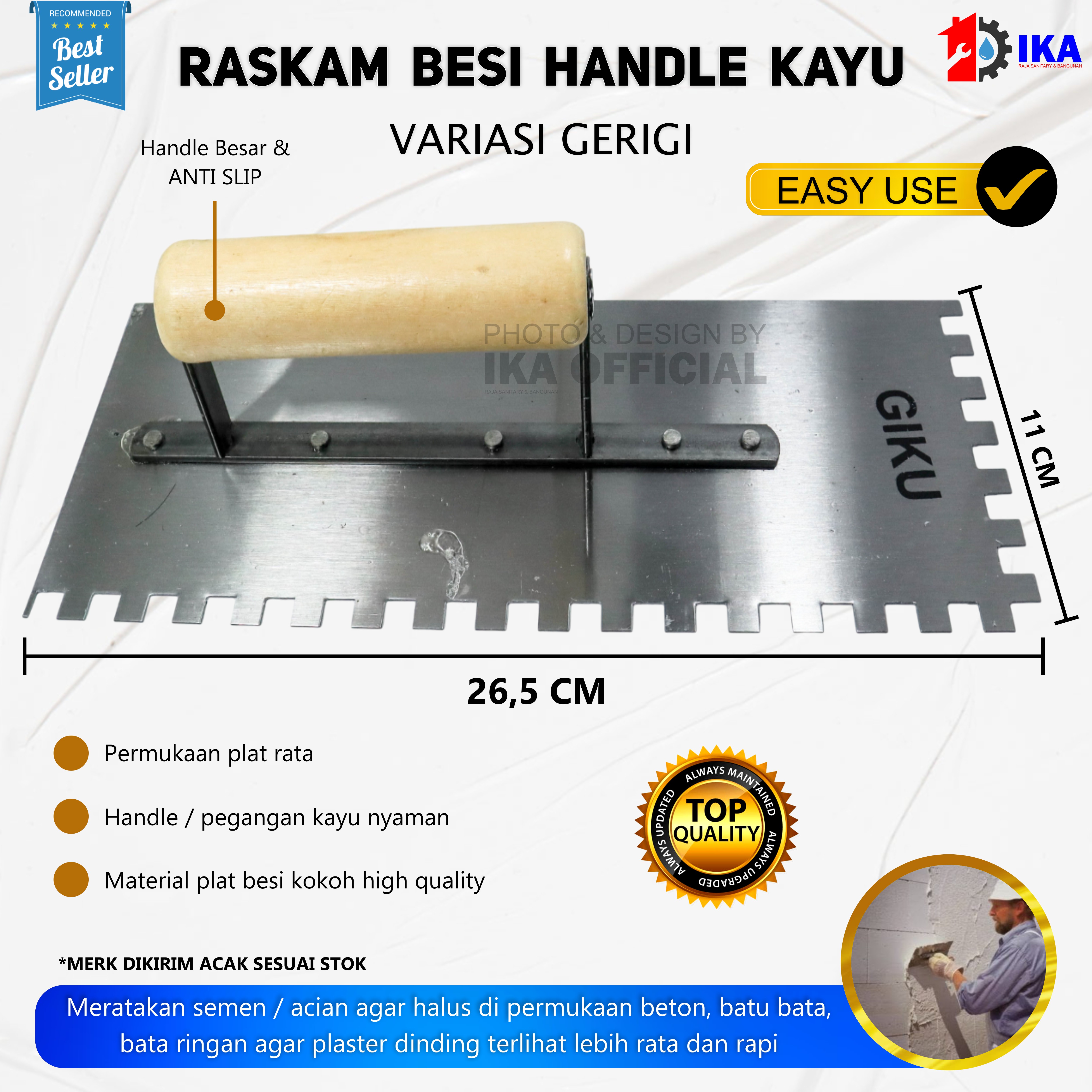 Roskam - Raskam gerigi plastering trowel alat pasang perata keramik ...