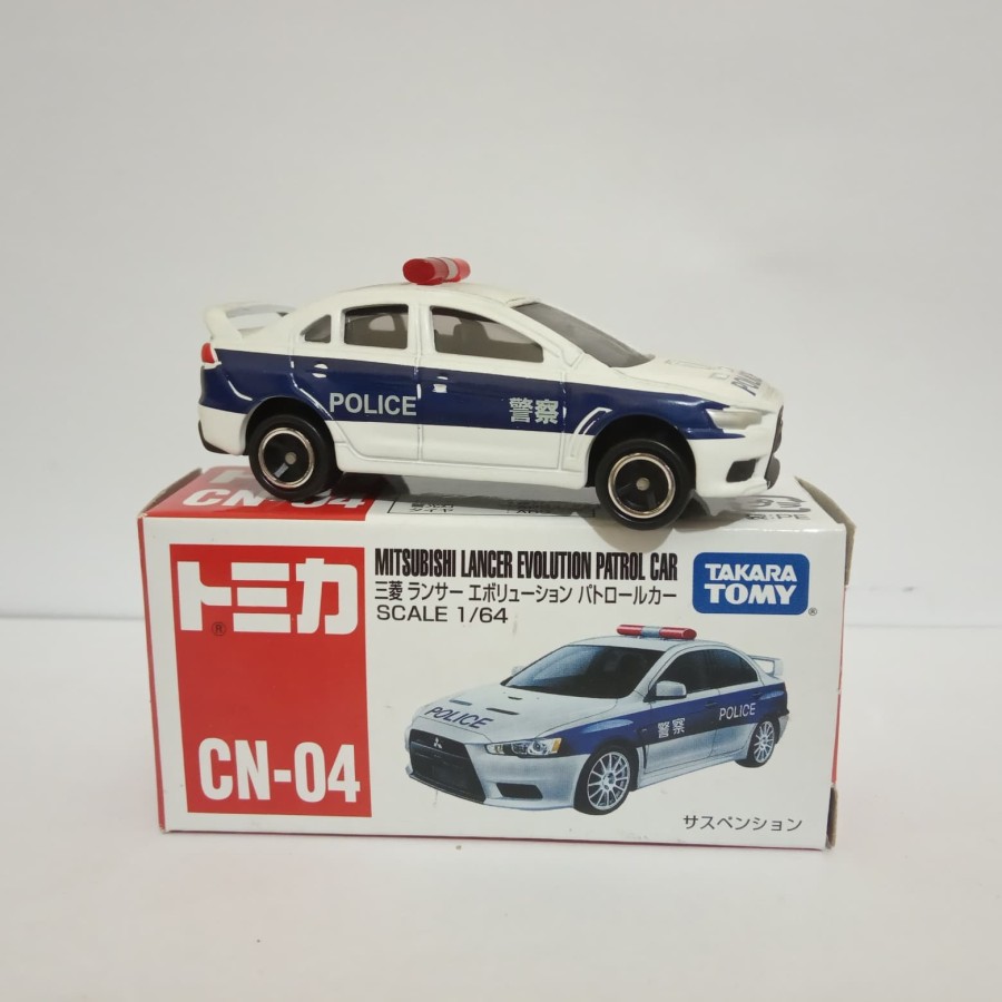 Tomica CN-04 Mitsubishi Lancer evolution patrol car police diecast ...