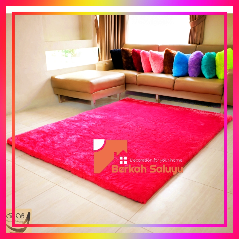 Karpet Bulu Rasfur nyaman 120x100x2.5cm busa non anti slip | karpet ...
