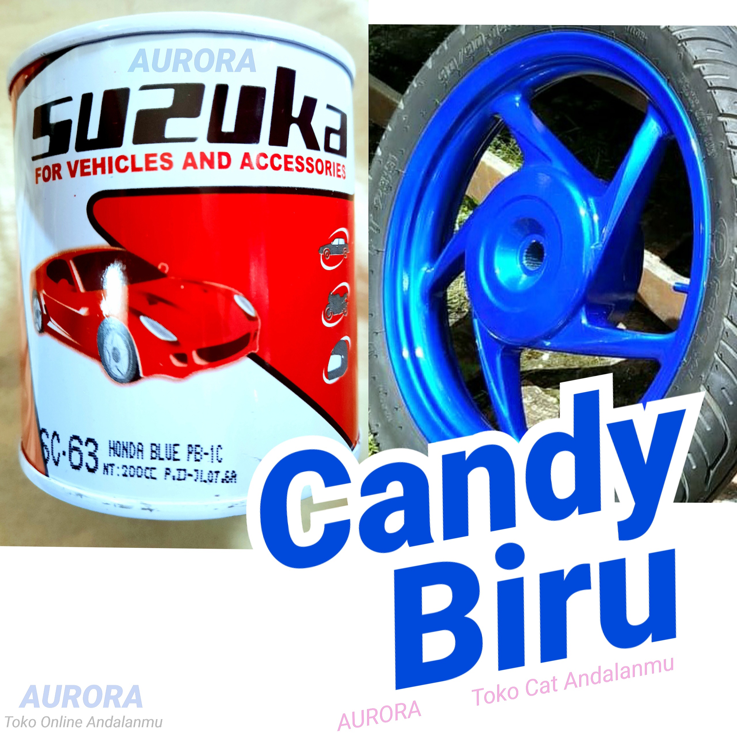 Cat Biru Candy Tone Blue Suzuka Candytone Transparan Candi Cendi Cendy ...