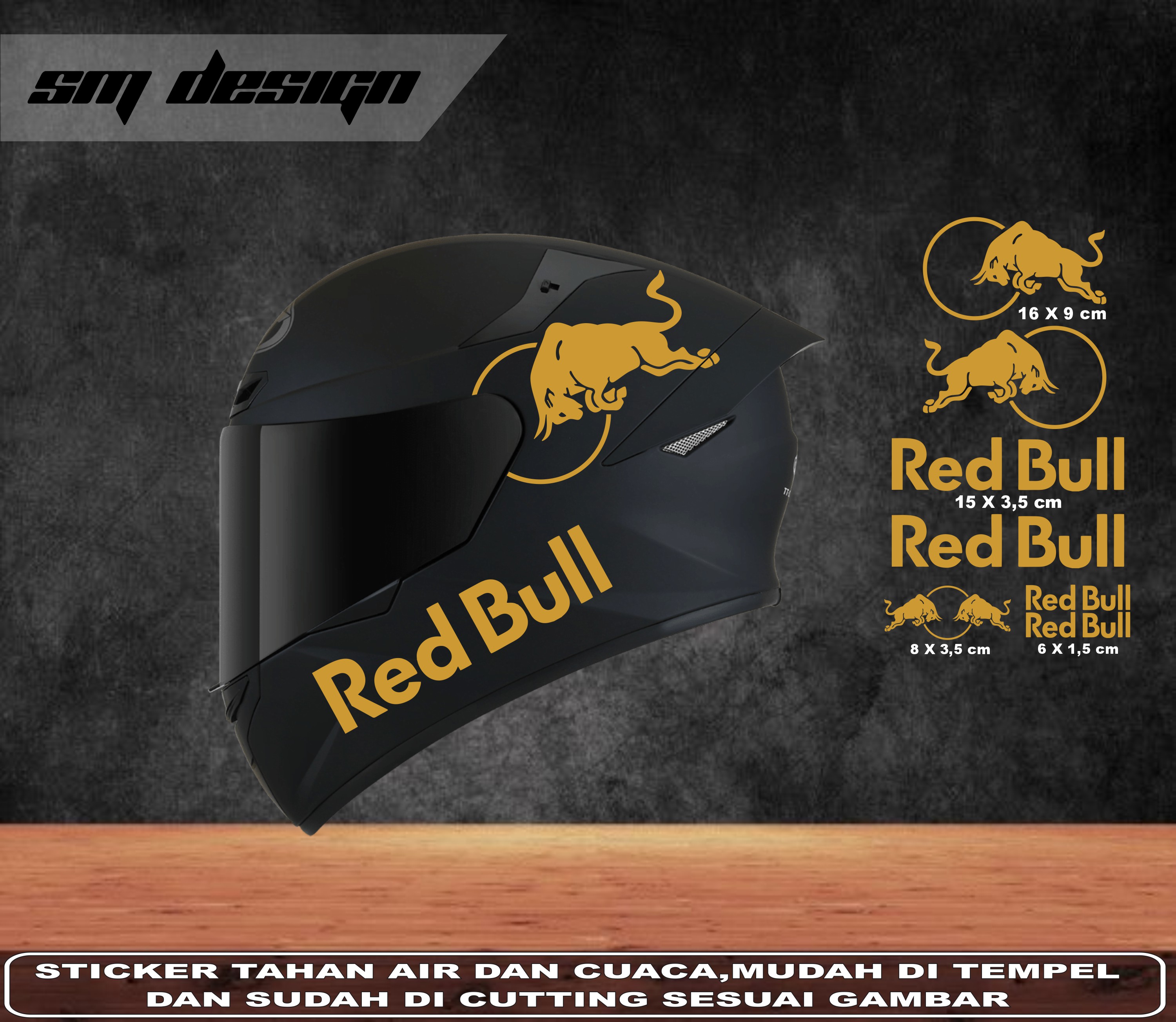 Stiker Helm, Sticker helm FullFace 1 Set Variasi Redbull | Lazada Indonesia