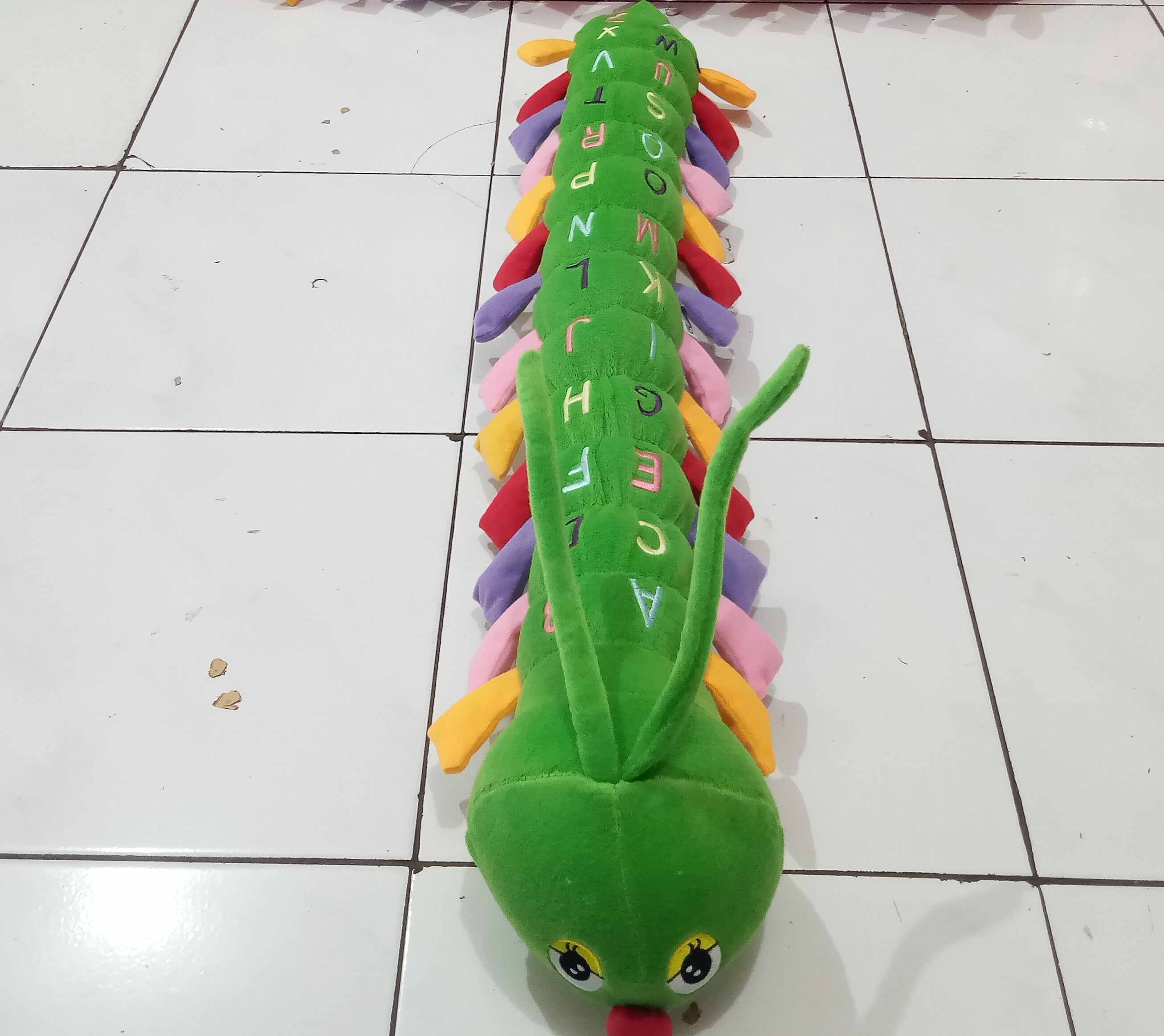 boneka ulil ulat huruf panjang jumbo hiasan mobil murah hijau | Lazada ...