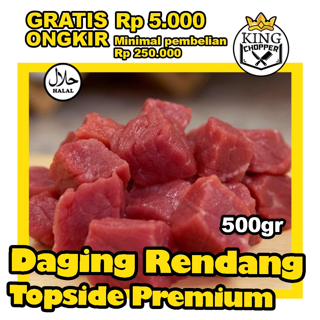 DAGING POTONG RENDANG SAPI MENTAH HALAL SEDIKIT LEMAK FROZEN FRESH ...