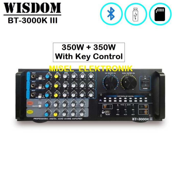AMPLIFIER KARAOKE WISDOM BT 3000 K III KARAOKE KEY CONTROL BT3000KIII ...