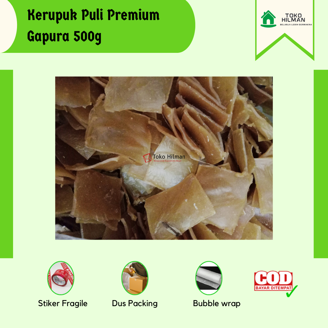 Kerupuk Puli Mentah Krupuk Poli Bawang Mentah 500g Kerupuk Puli Cemilan ...