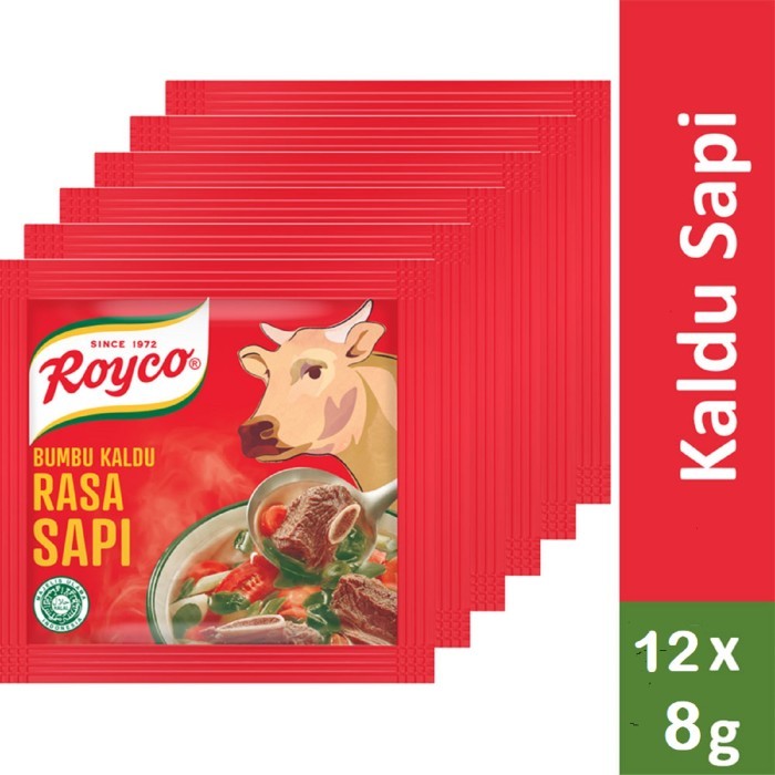 12 PCS - ROYCO KALDU SAPI 8g - ROYCO PENYEDAP RASA SAPI 1 RENCENG ...
