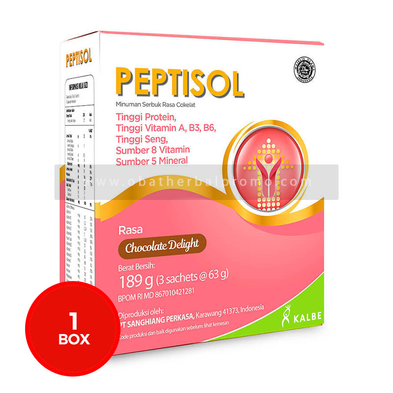 Peptisol Chocolate Delight 189 gr Susu Nutrisi Tinggi Protein Rendah ...