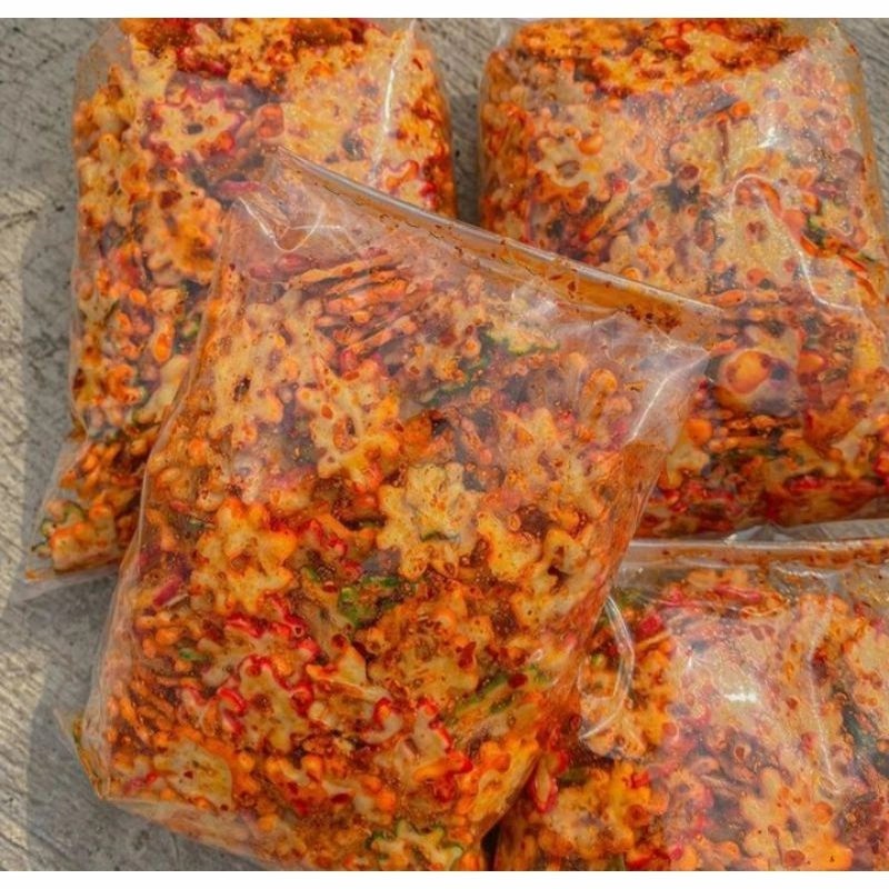 Seblak Kering/Sebring Kerupuk Bunga/Bintang Pedas DAUN JERUK COD ISI1KG ...