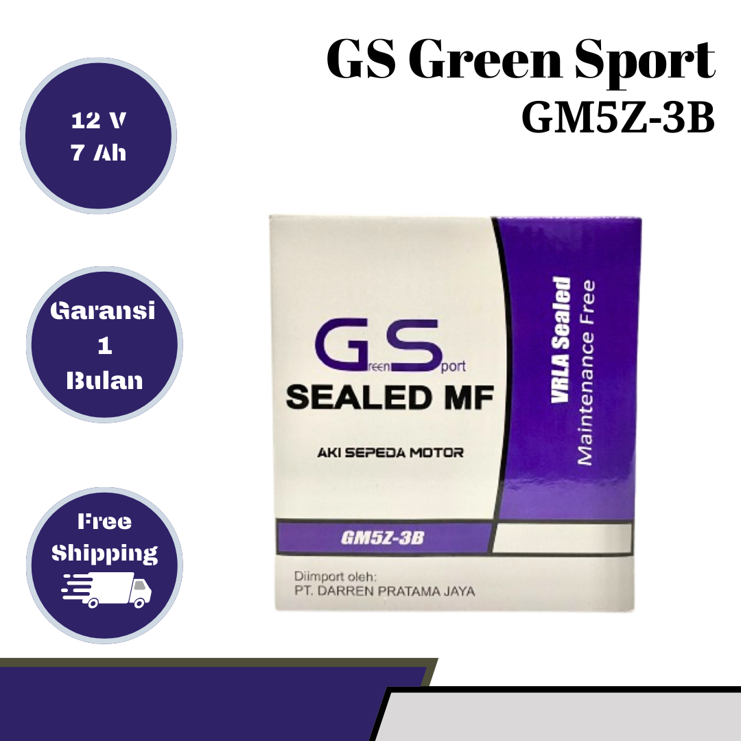 Aki Kering Honda Supra X Lama Supra Fit Legenda GS Green Sport Aki MF GM5Z-3B | Lazada Indonesia