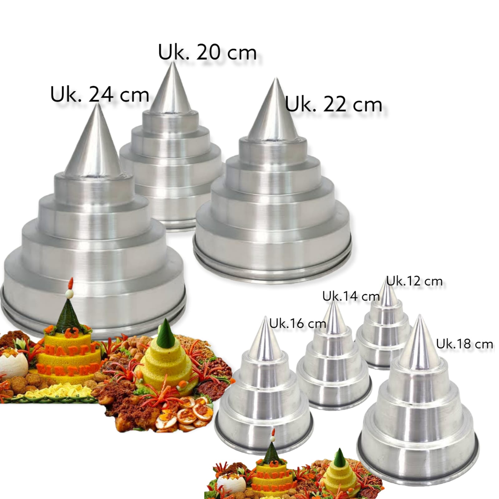 Cetakan tumpeng susun cetakan tumpeng berbagai ukuran bahan aluminium ...