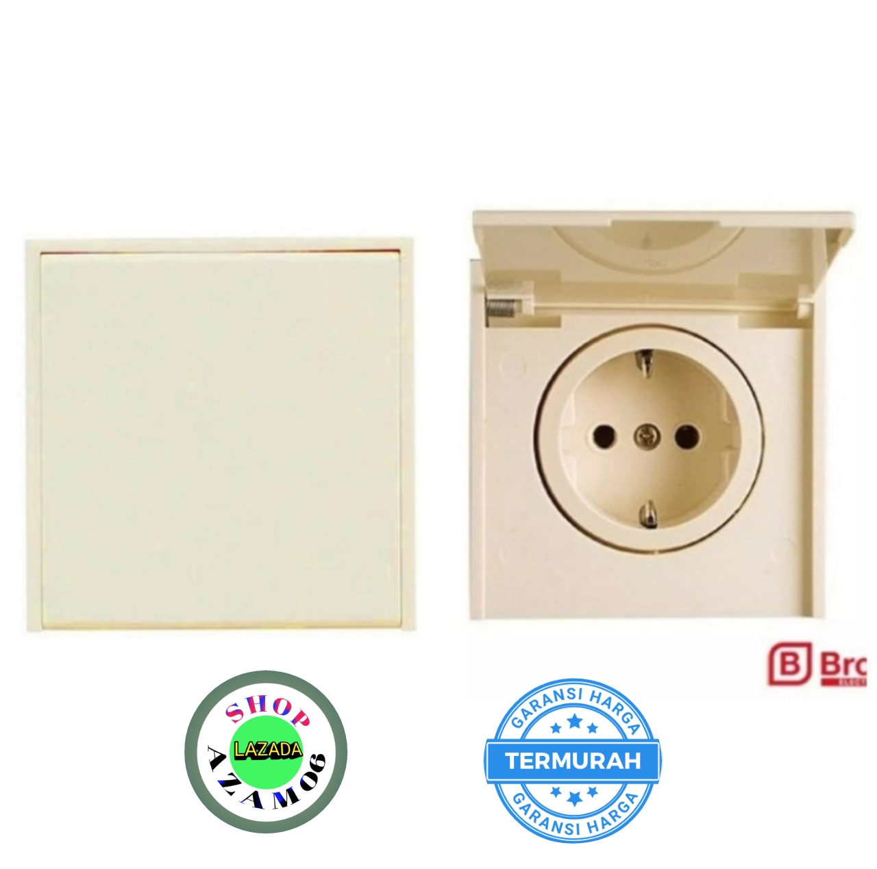 Stop kontak tutup broco tanam | Lazada Indonesia