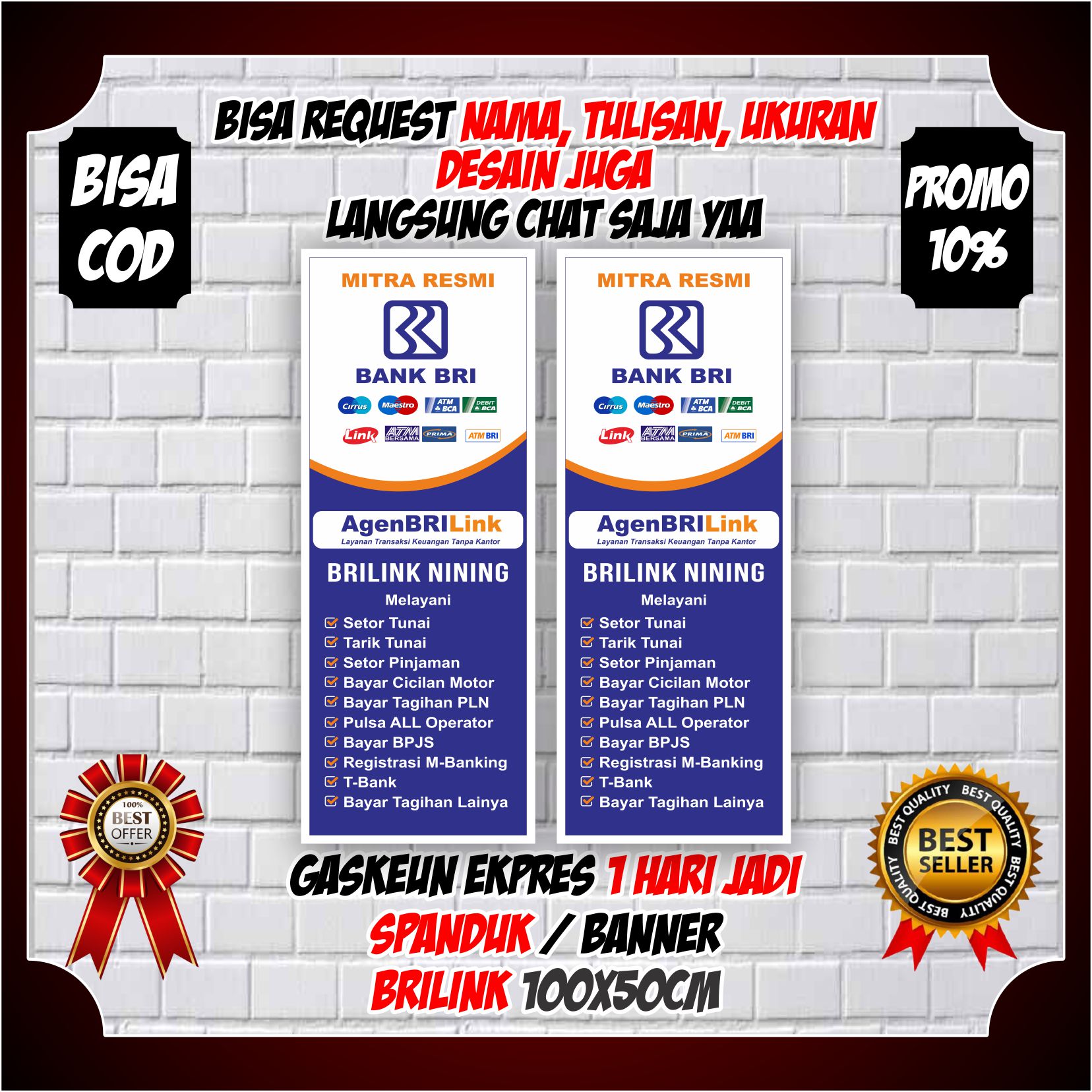 Cetak Spanduk Banner Brilink Berdiri Keren Berkualitas - Banner Usaha ...
