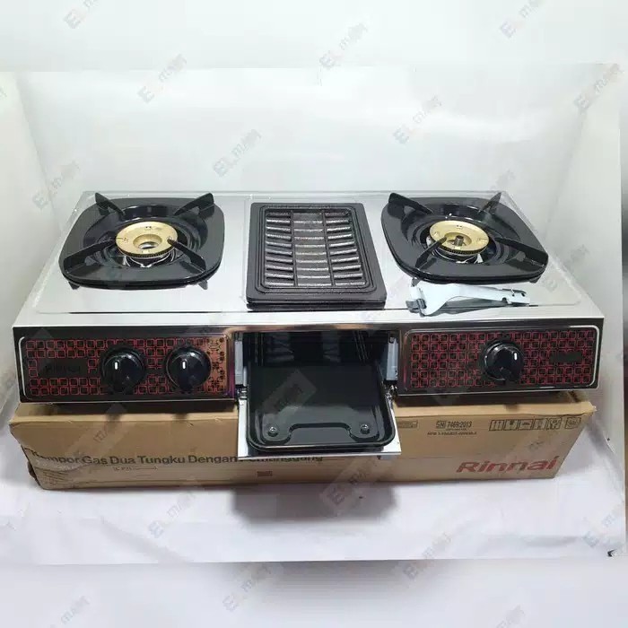 Rinnai RI 524 A Kompor Gas 2 Tungku + Grill Panggangan Kompor 524A ...