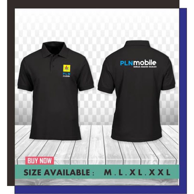 POLO PLN MOBILE black/ baju polo PLN listrik pintar /PLN mobile black ...