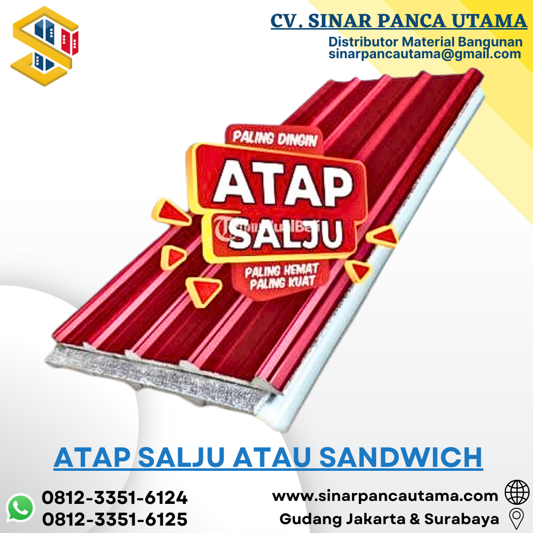 JUAL ATAP SALJU ATAU SANDWICH PANEL TEBAL 4CM | Lazada Indonesia