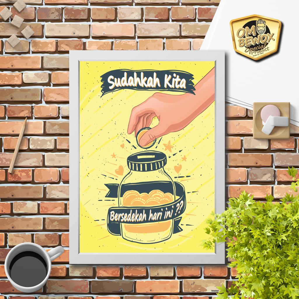 Quote Islami - sedekah 1 - Poster Hiasan dinding | Lazada Indonesia