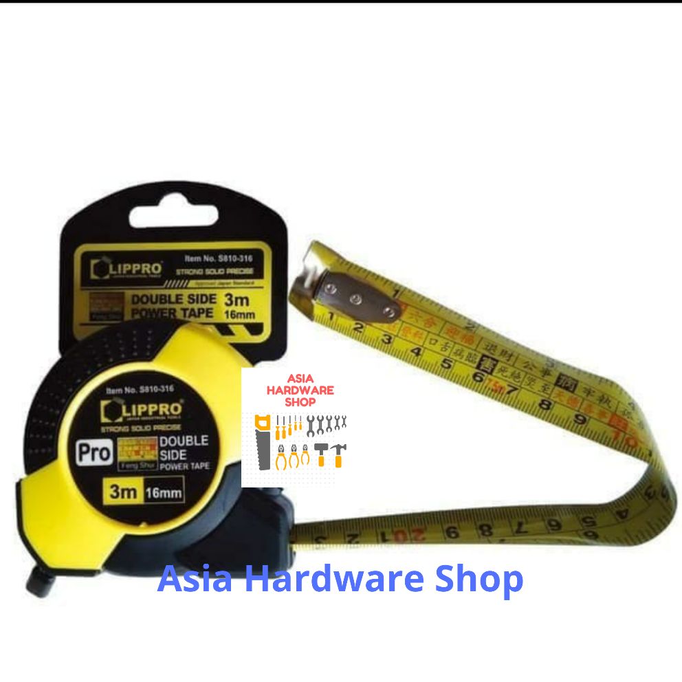 LIPPRO Meteran 3M Feng Shui Double Side 2 Sisi Meteran Hong shui 3 ...