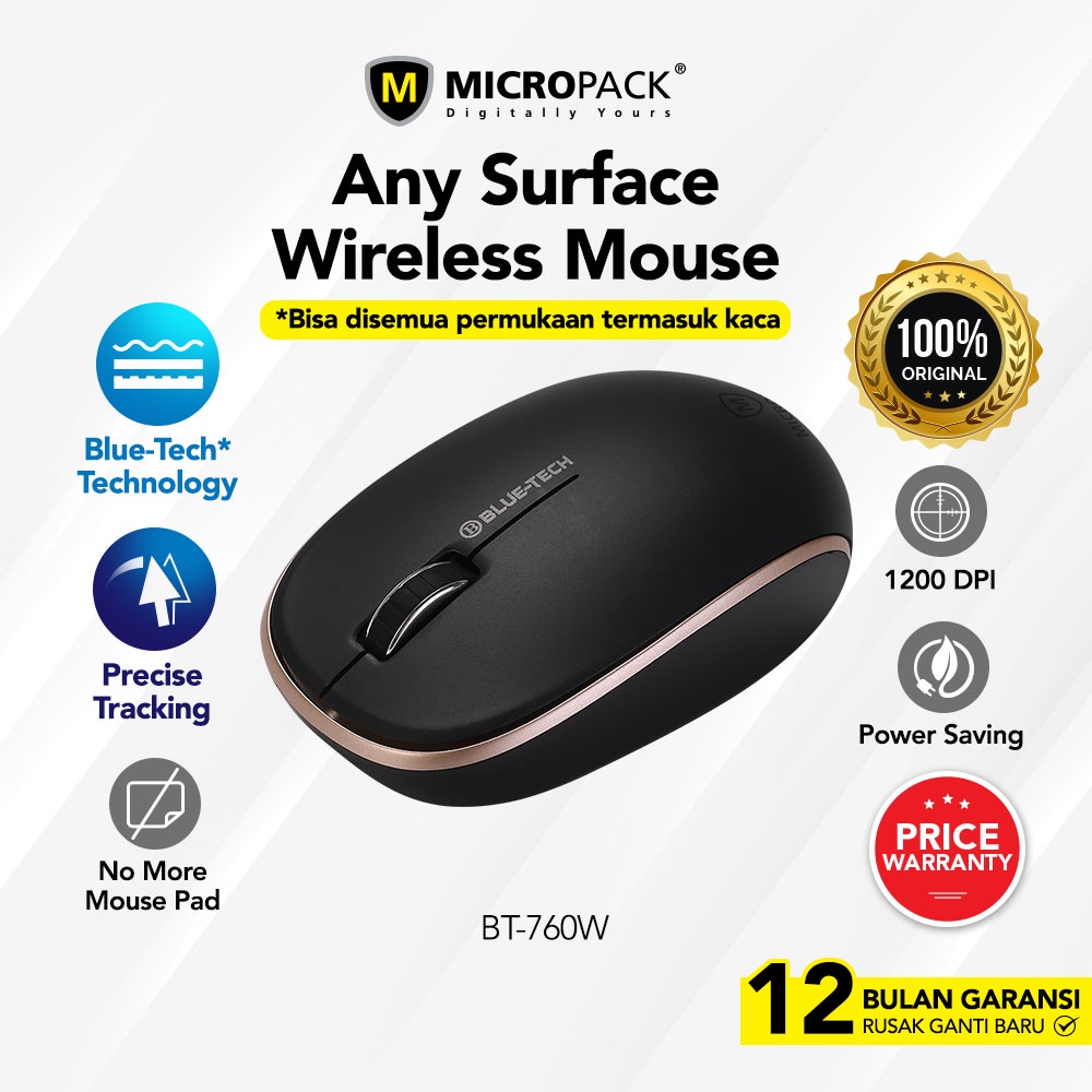 Micropack Wireless Mouse with Blue Tech Lens (BT-760W) | Lazada Indonesia