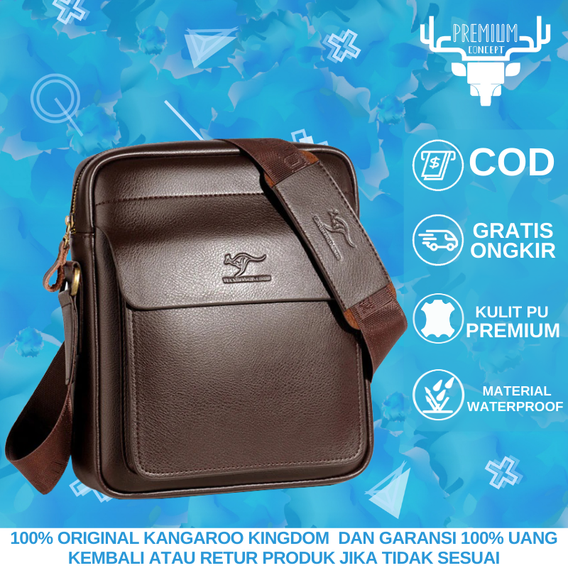 Tas Selempang Kulit Pria Kangaroo Kingdom Import Premium Berkualitas ...
