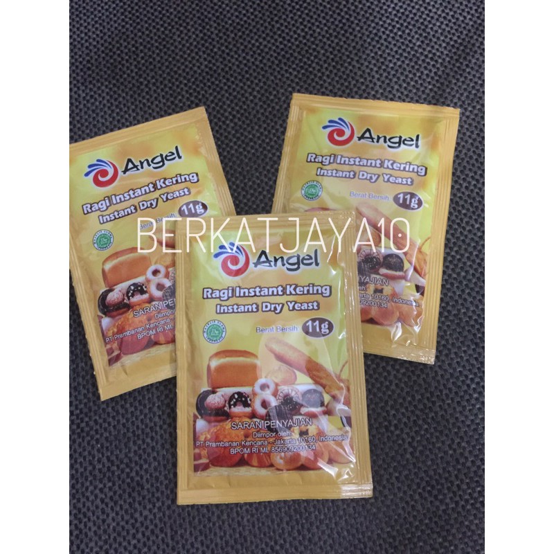 Angel Ragi Instan Kering sachet 11gr Instant Dry Yeast Halal | Lazada ...