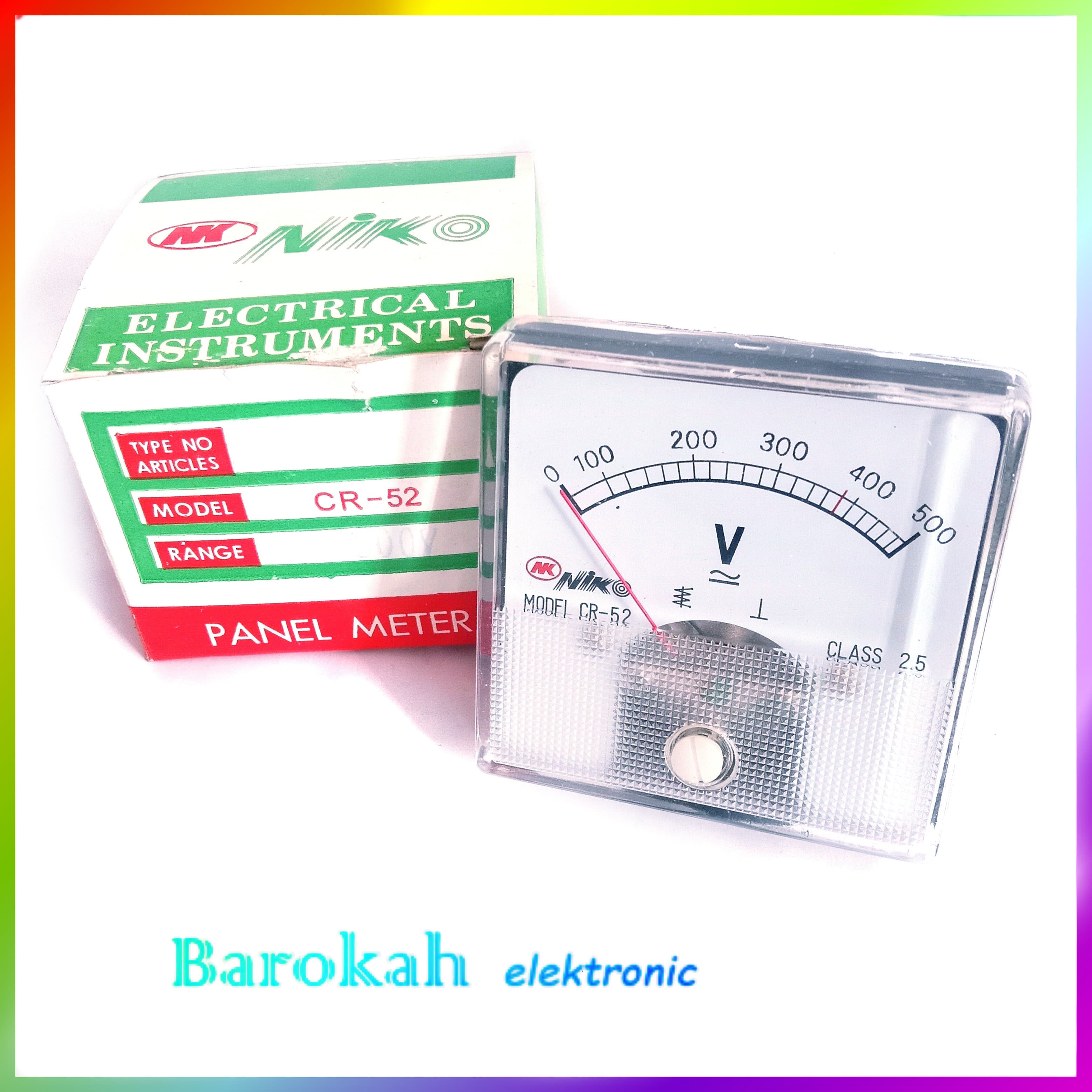 Panel Volt Meter AC/DC 500v Niko CR-52 Analog | Lazada Indonesia