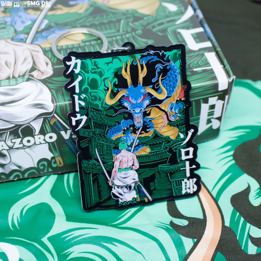 Keychain Roronoa Zoro VS Kaido Anime One Piece Original FanArt Acrylic ...