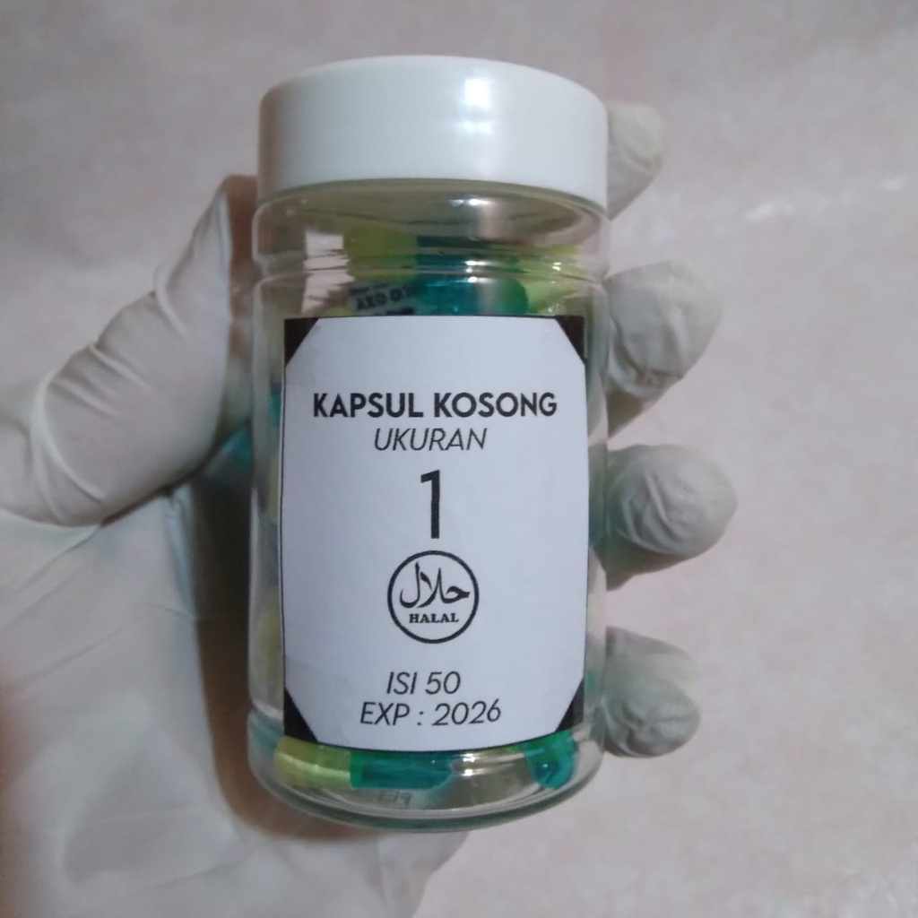 Kapsul Kosong Cangkang Kapsul Ukuran 00, 0, 1, 2, 3, 4 isi 50 kapsul ...