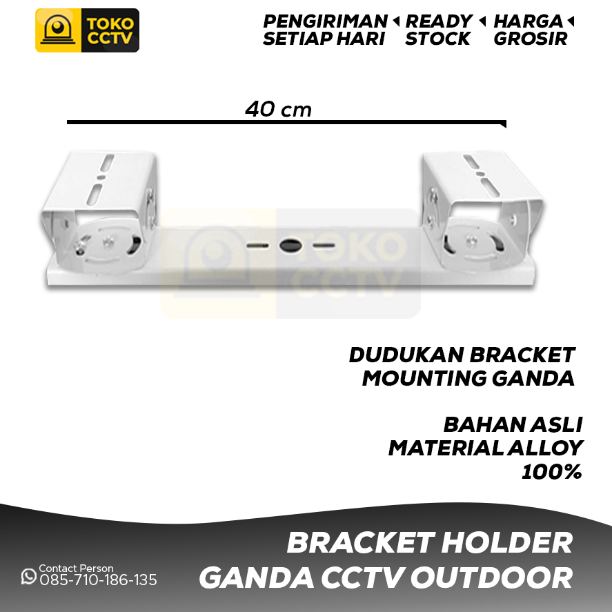 Bracket Kamera CCTV Dudukan Ganda, Dudukan Kamera CCTV Outdoor/Indoor ...