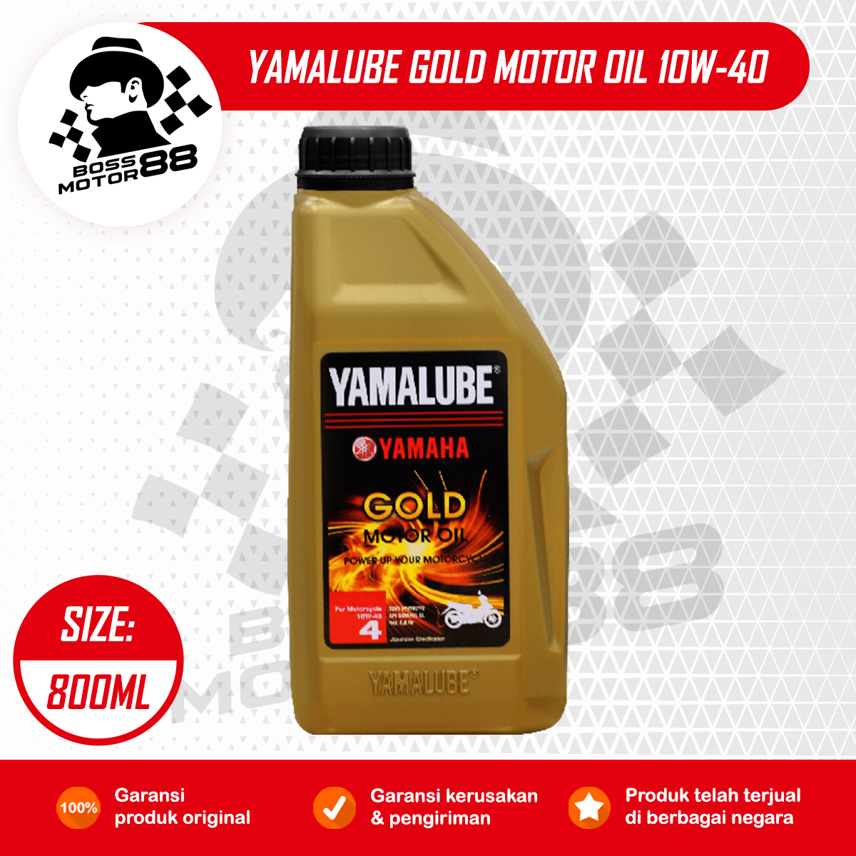 Yamalube 4T Gold Motor Oil 20W-40 0,8L - Oli Mesin 4 Tak Yamaha Ori ...