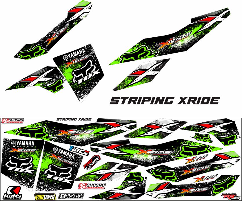 STRIPING MOTOR X-RIDE POLET RACING / STIKER BUAT MOTOR YAMAHA X RIDE ...
