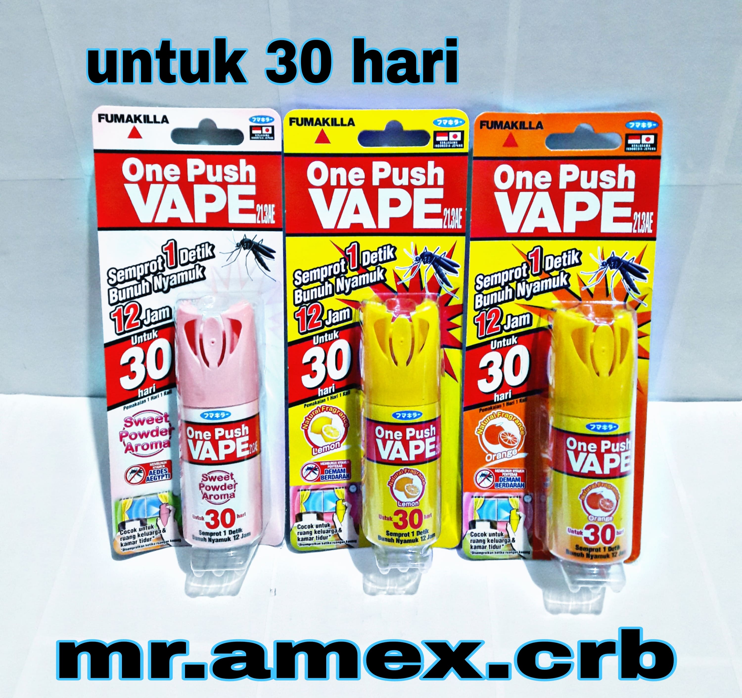 spray anti nyamuk untuk 30 hari (lemon) one push | Lazada Indonesia