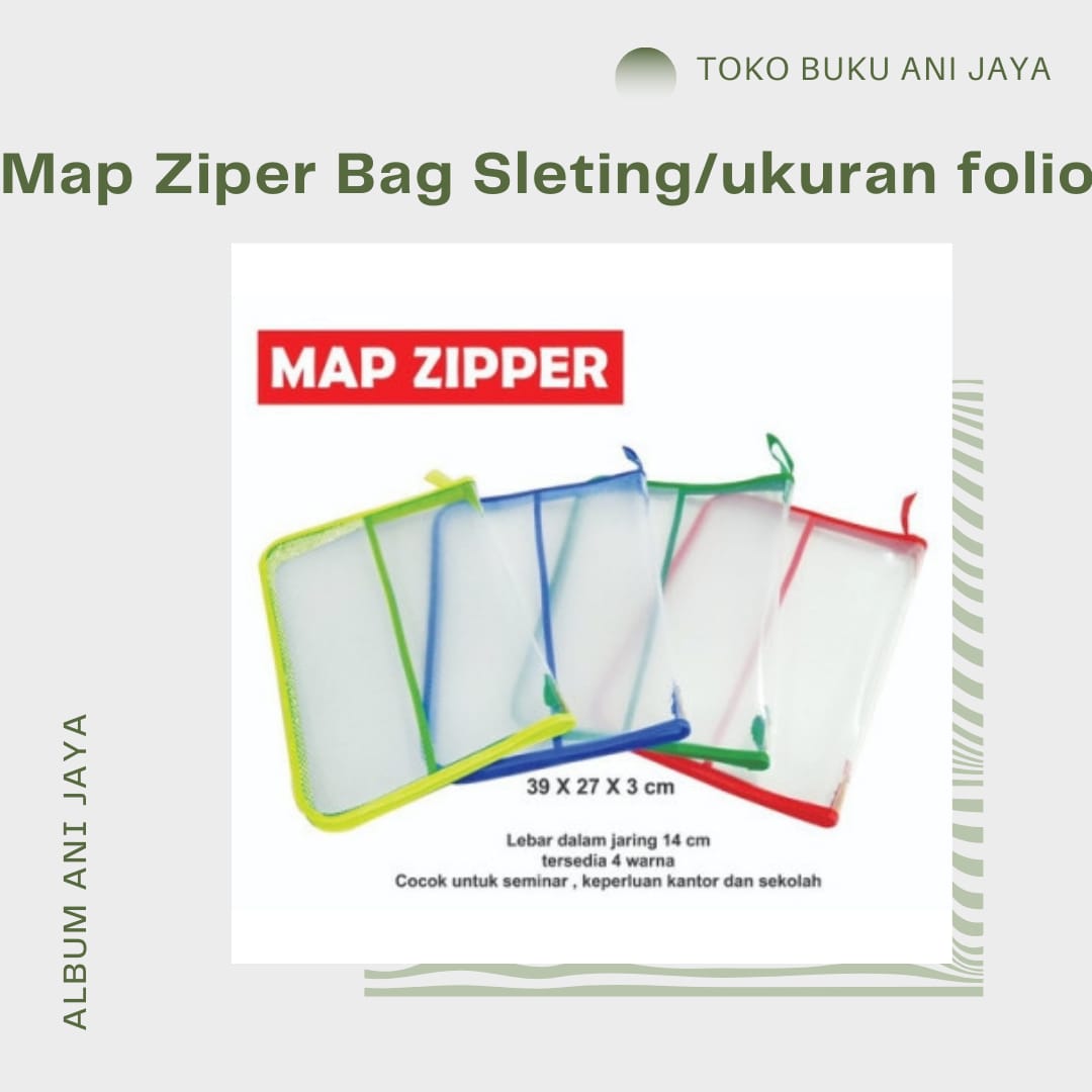 Map Plastik sleting/Zipper BAG ukuran folio | Lazada Indonesia