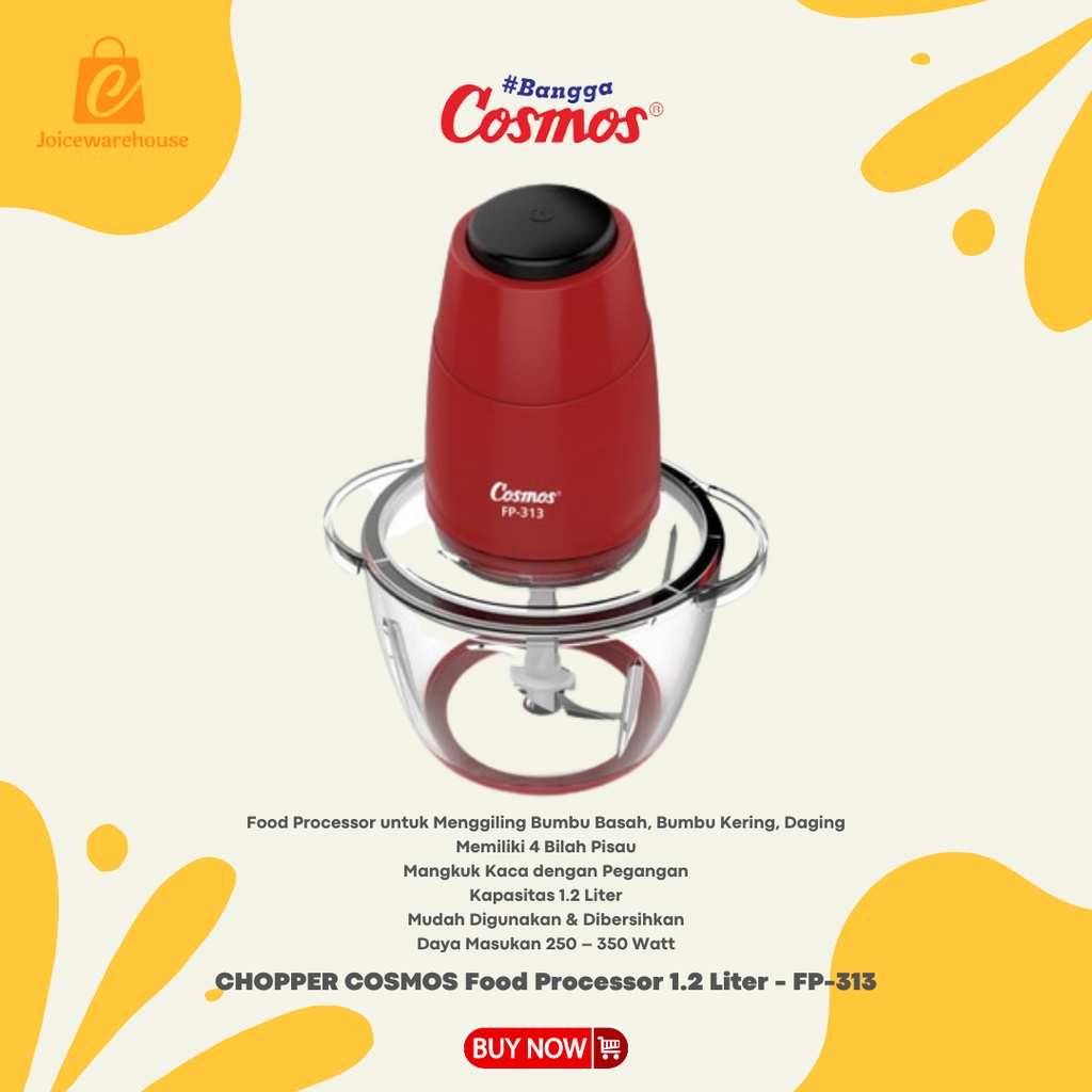 CHOPPER COSMOS Food Processor 1.2 Liter - FP-313 | Lazada Indonesia