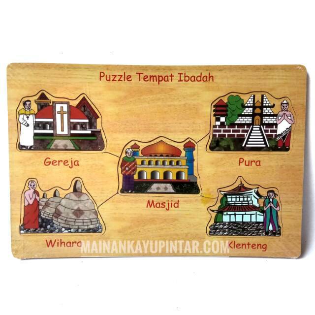 Puzzle Kayu Tempat Ibadah | Lazada Indonesia