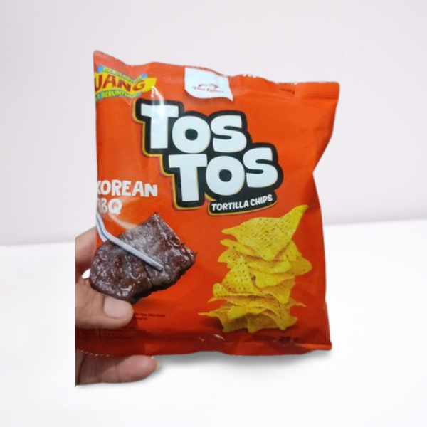 Snack Tos tos tortilla chips Deka Korean BBQ (1 renceng isi 12) cemilan ...