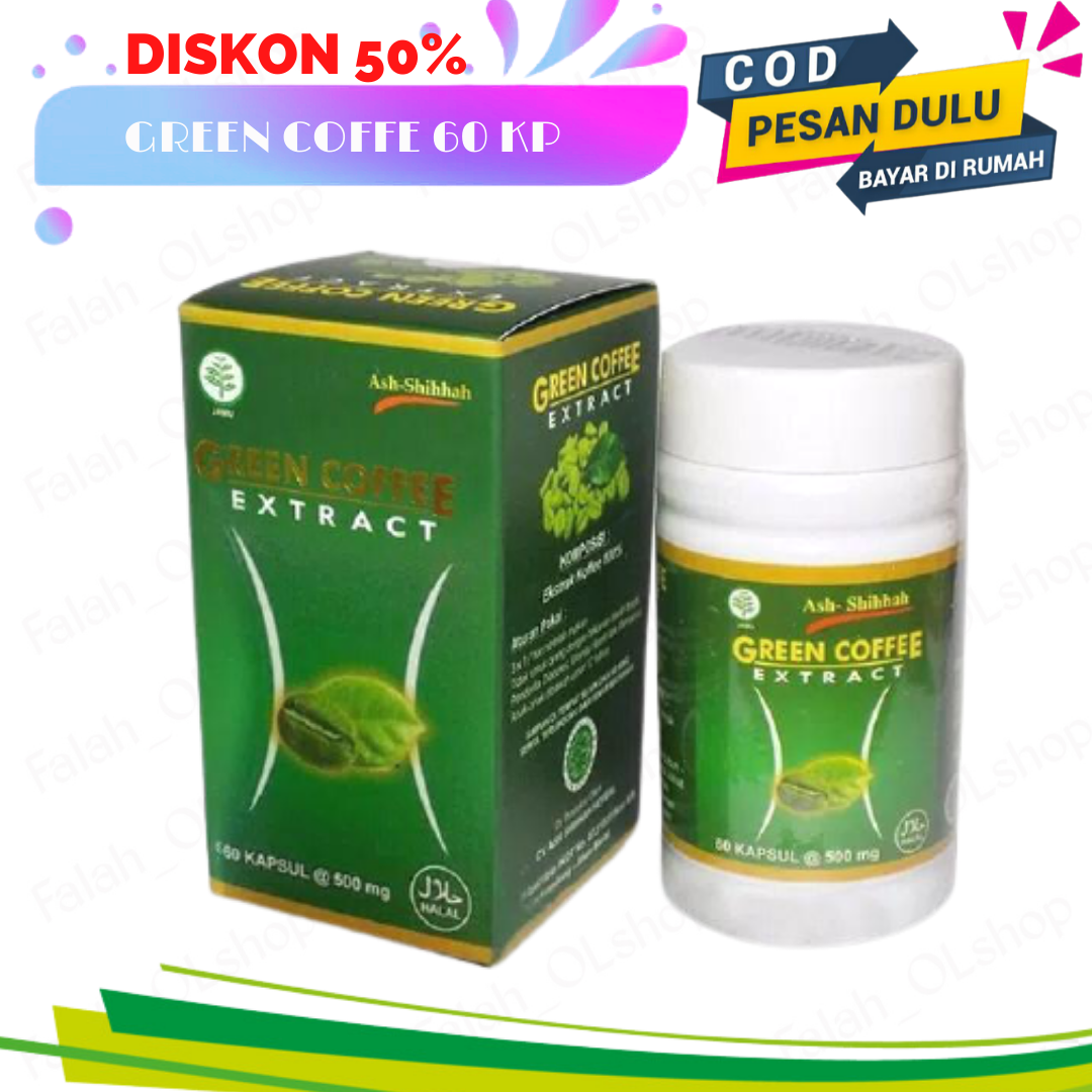 Green Coffe Extract Kopi Hijau Kapsul Gren Coffe Pembakar Lemak -isi 60 ...