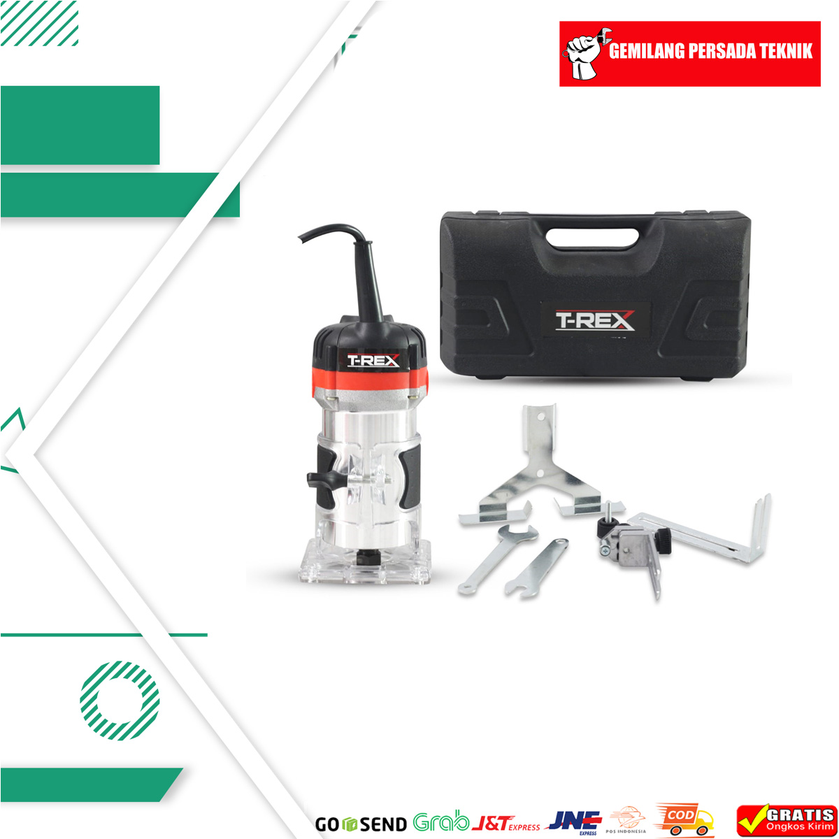 model MAKTEC Mesin Profil Kayu 6MM murah komplit 300W Mesin Router ...