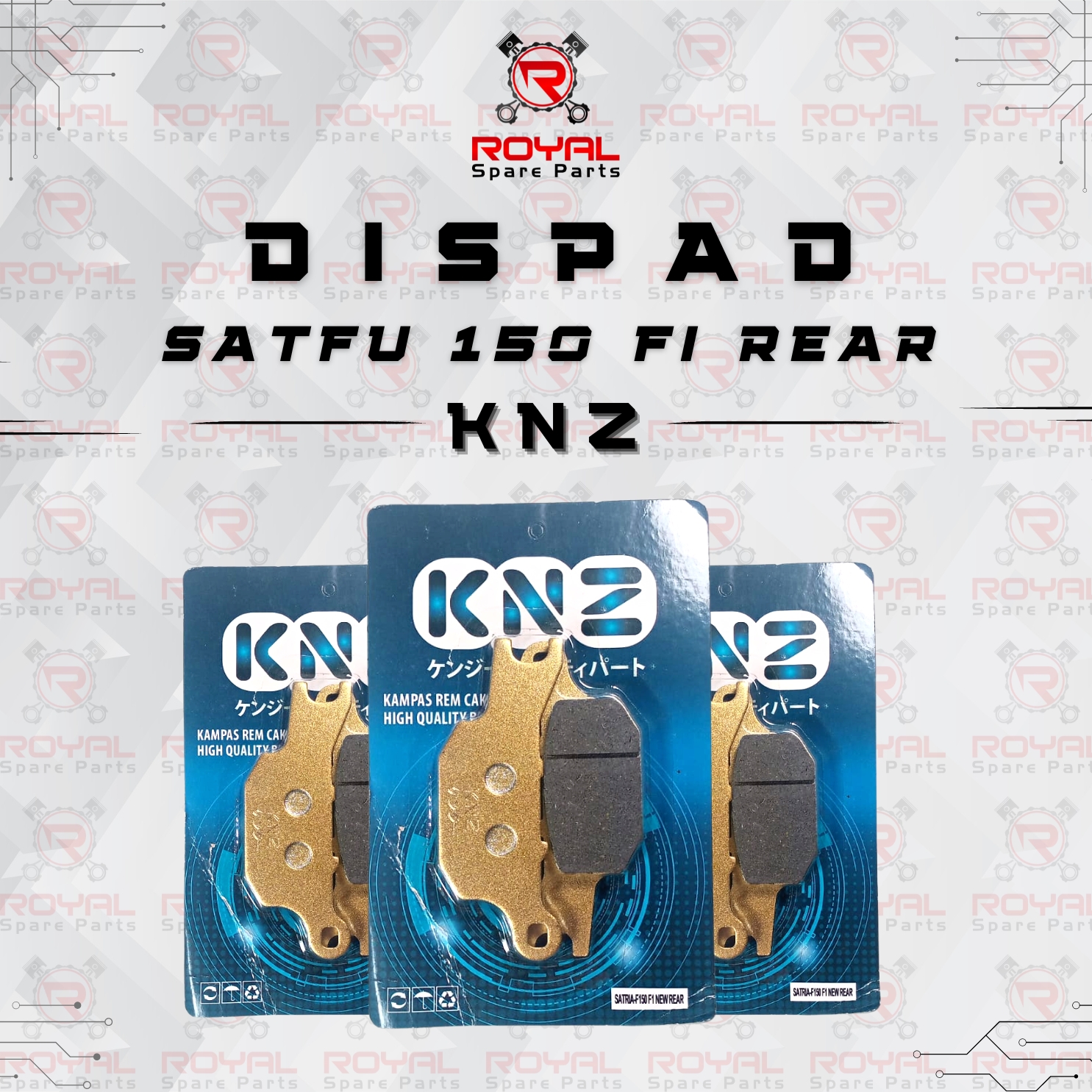 DISPAD KAMPAS REM BELAKANG SATRIA FU 150 / SUPRA X 125 ORIGINAL KNZ ...