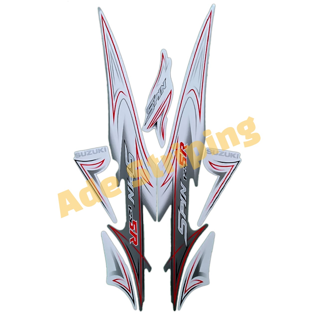 STIKER STRIPING LIS LES BODY MOTOR SUZUKI SPIN SR 125 2007 2008 STANDAR ...