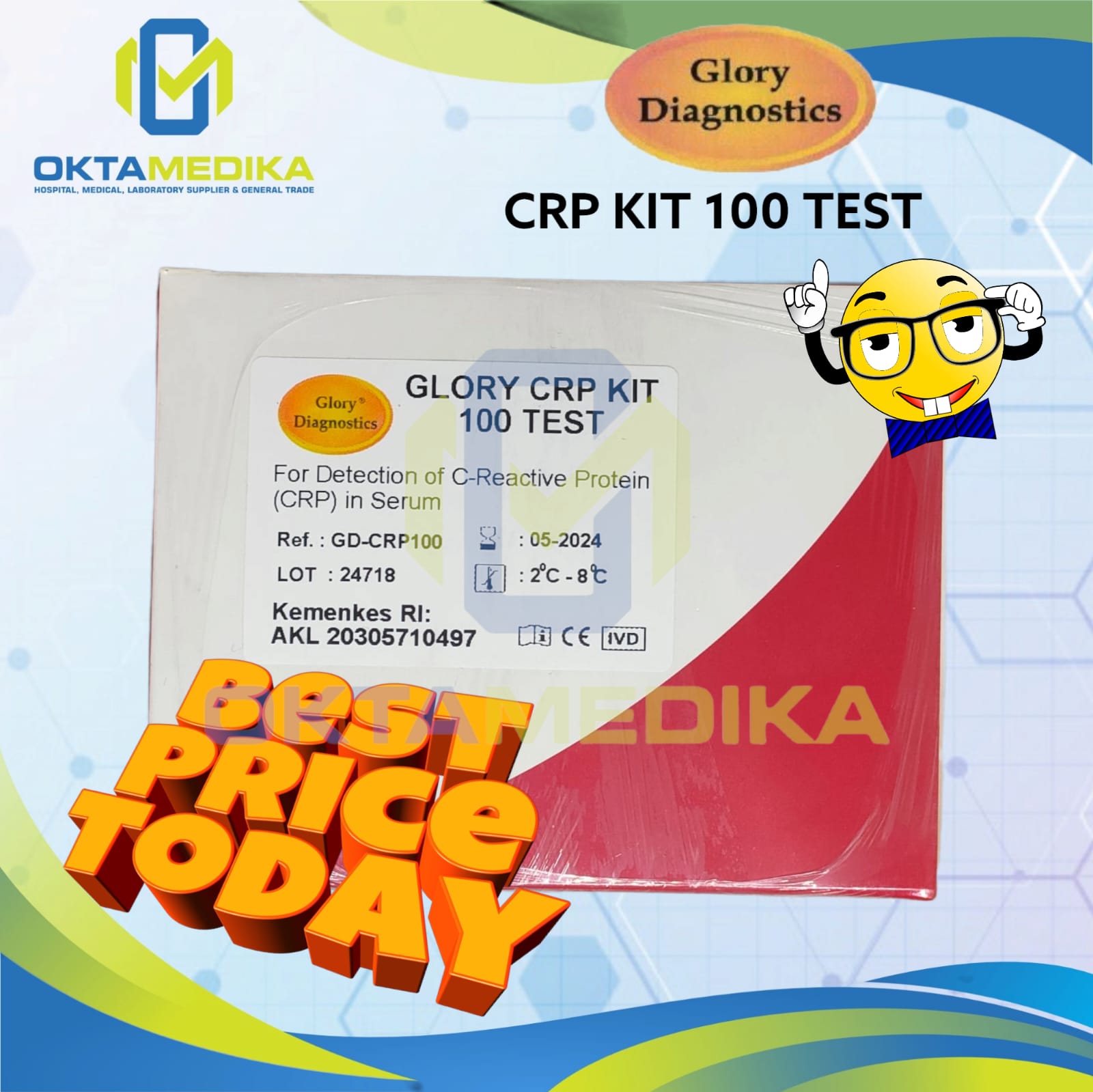 Glory, CRP Latex Kit isi 100 test/box | Lazada Indonesia