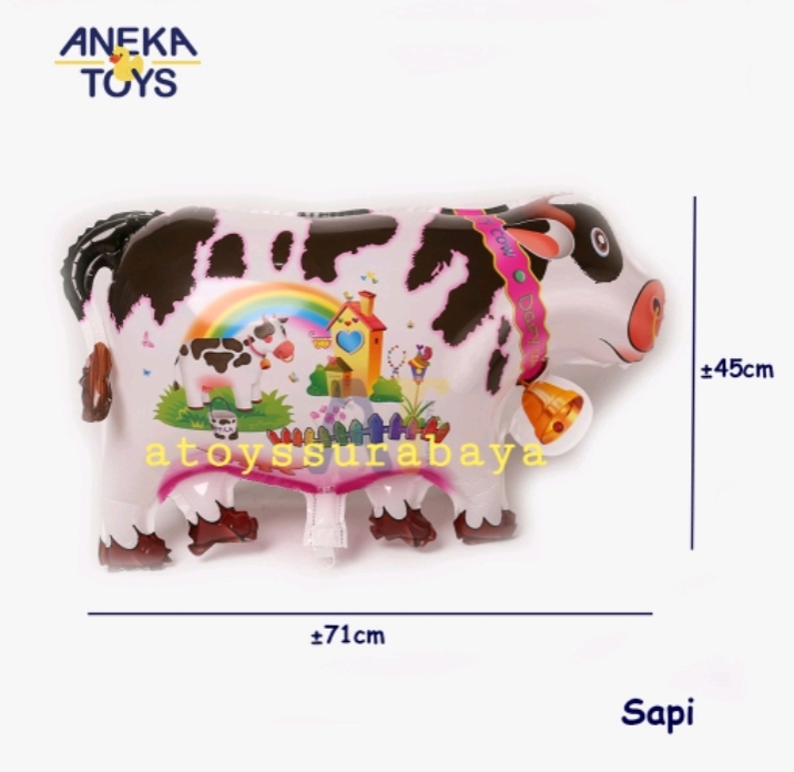 BALON KARAKTER SAPI / BALON GAS / BALON HELIUM / BALON FOIL / BALON ...