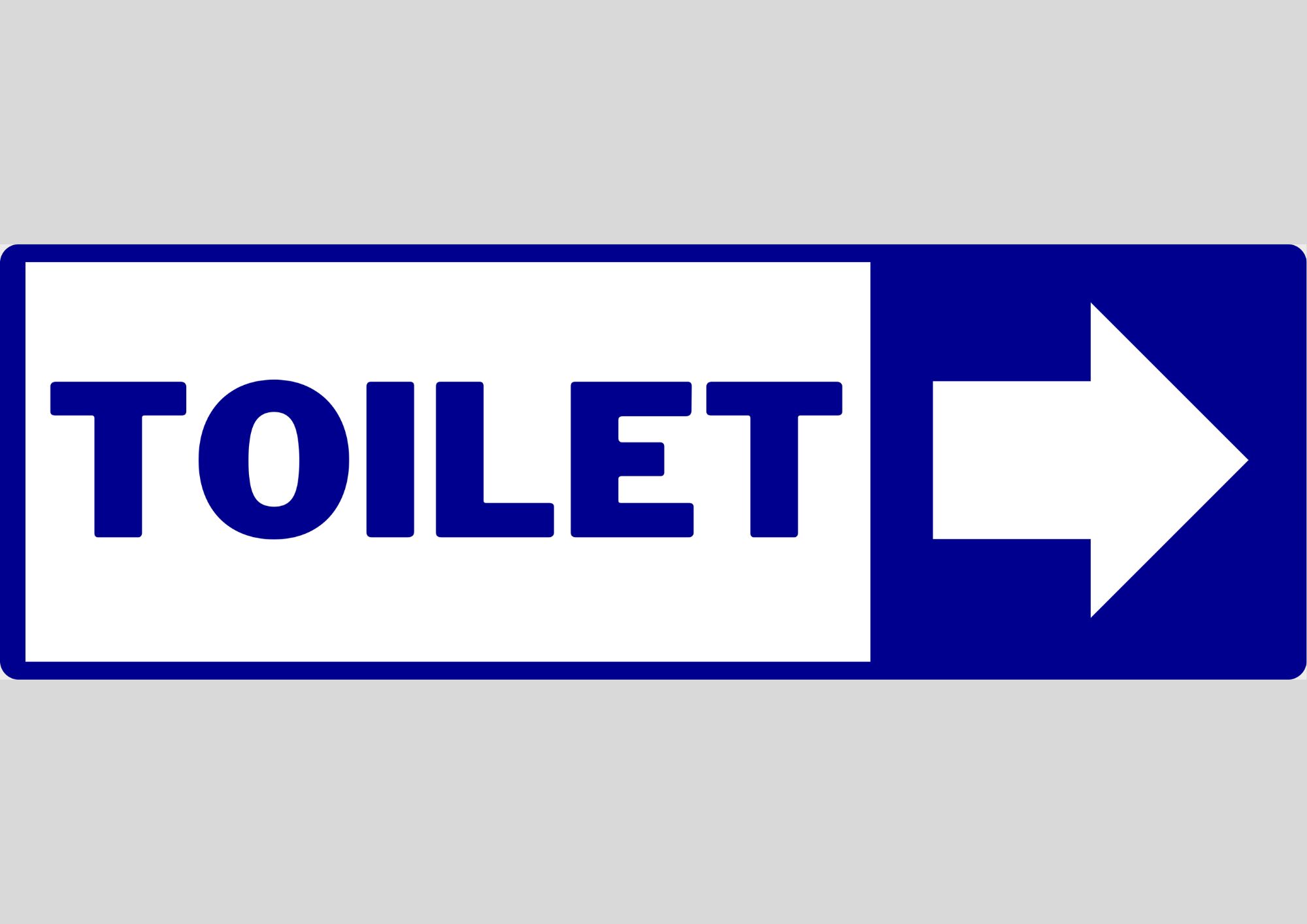 STIKER TOILET GLOSSY ARAH PANAH TOILET KANAN DAN KIRI | Lazada Indonesia