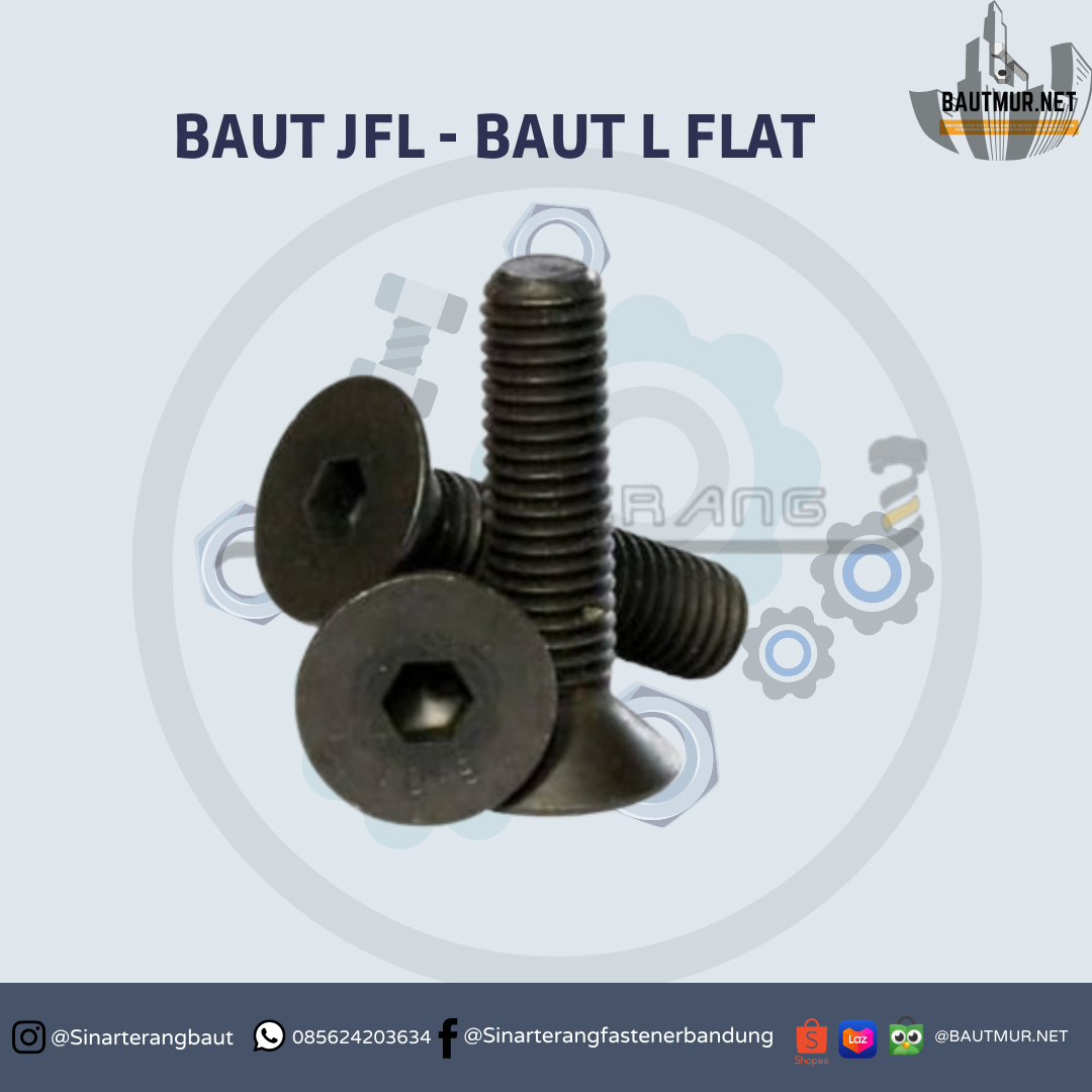BAUT JFL M12X40 - BAUT JFL FLAT VERSENG M12X40 BAJA | Lazada Indonesia