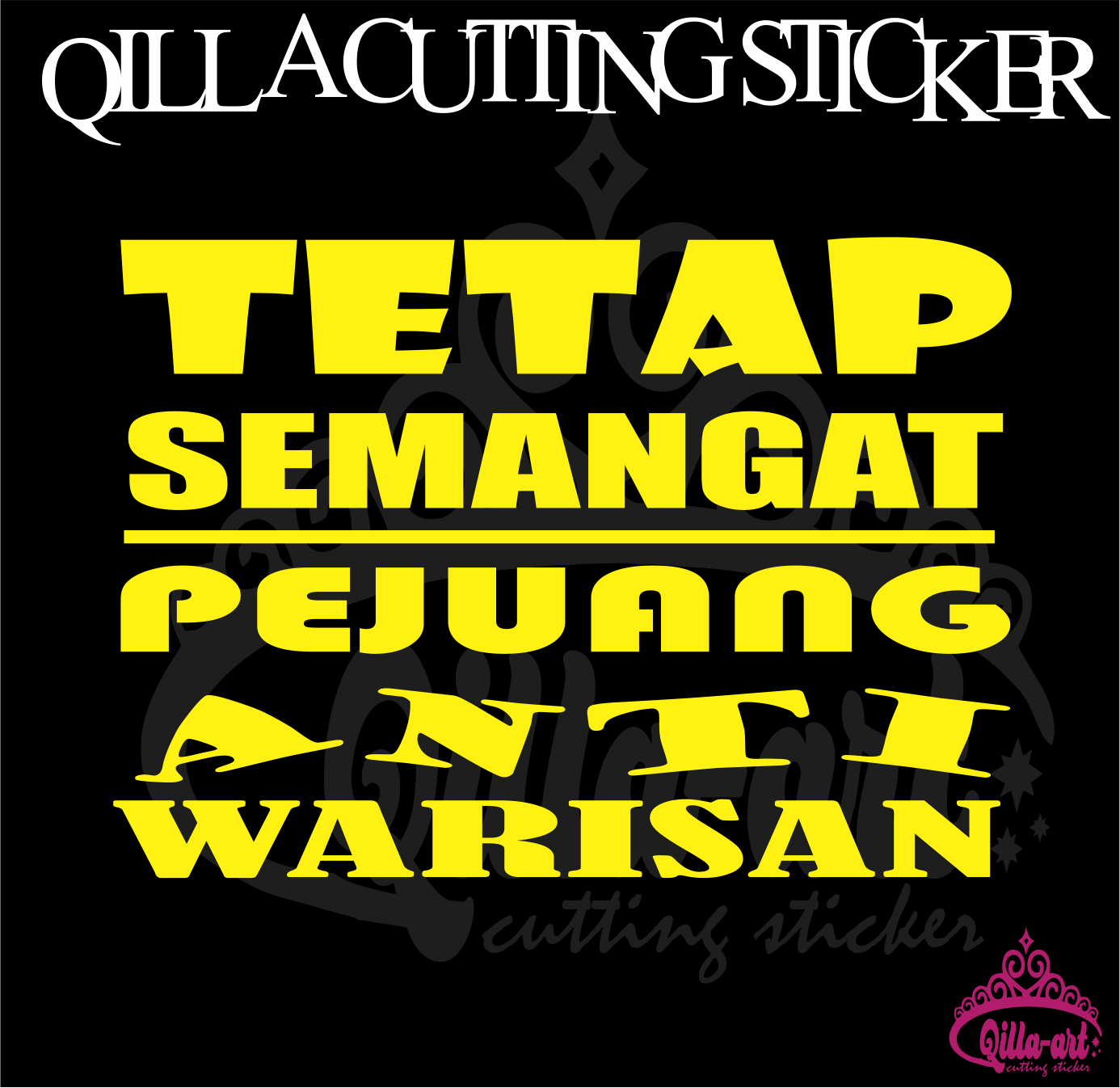 Sticker mobil kata2 anti warisan tulisan kata tetap semangat | Lazada ...