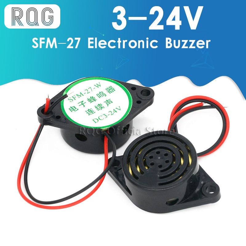 Buzzer 3-24 volt Piezo Active Buzzer DC Suara Terus menerus tanpa putus ...